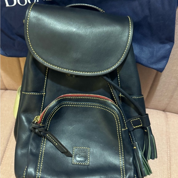 Dooney & Bourke | Bags | Dooney Bourke Dark Navy Leather Backpack ...